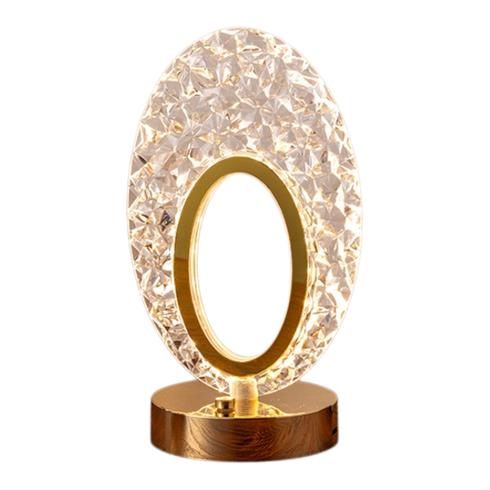HengDidi Crystal Lamp Ellipse Night Lamp Natural Healing Crystal Night ...