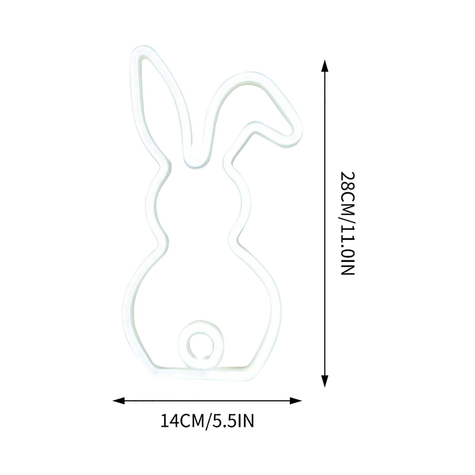 HengDidi Easter Decorations Rabbit Lights Neon Signs, Creative Bunny ...