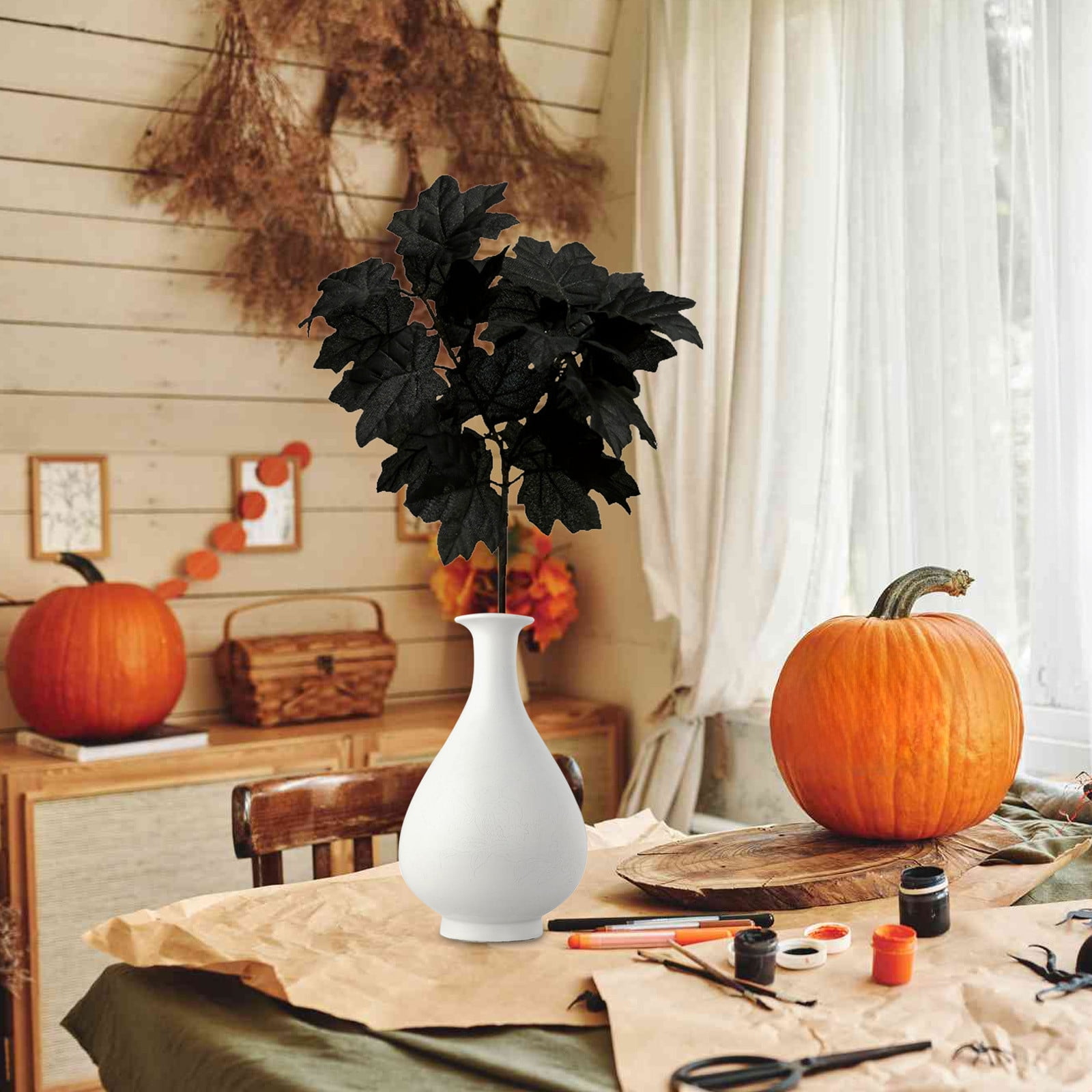 HengDidi Extra Long Maple Leaf Branch 40cm - Realistic Texture Autumn ...