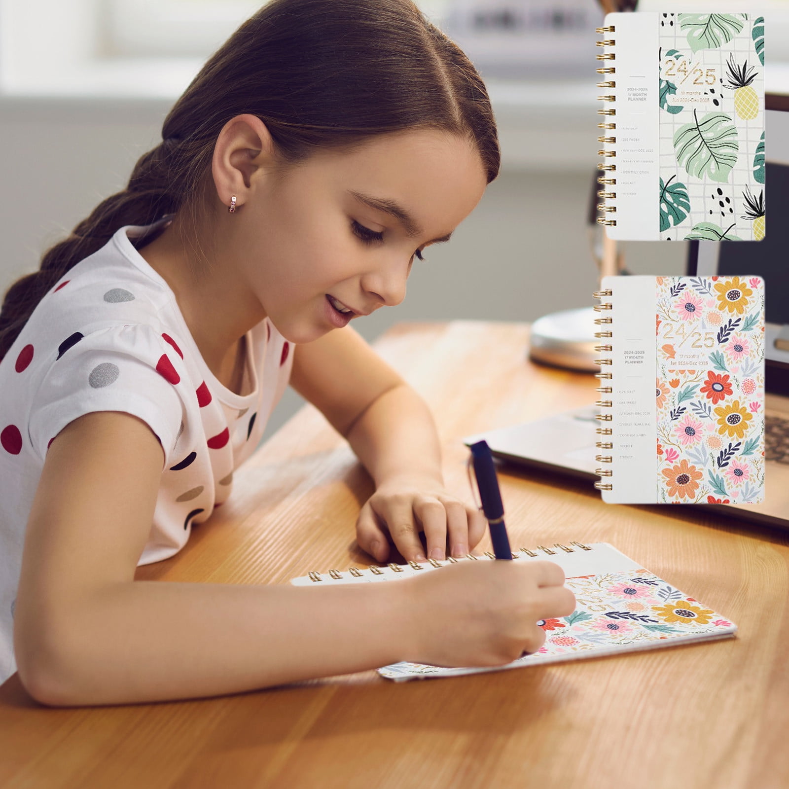 HengDidi Floral Hardcover Spiral Academic Planner 2025-2026: Weekly ...