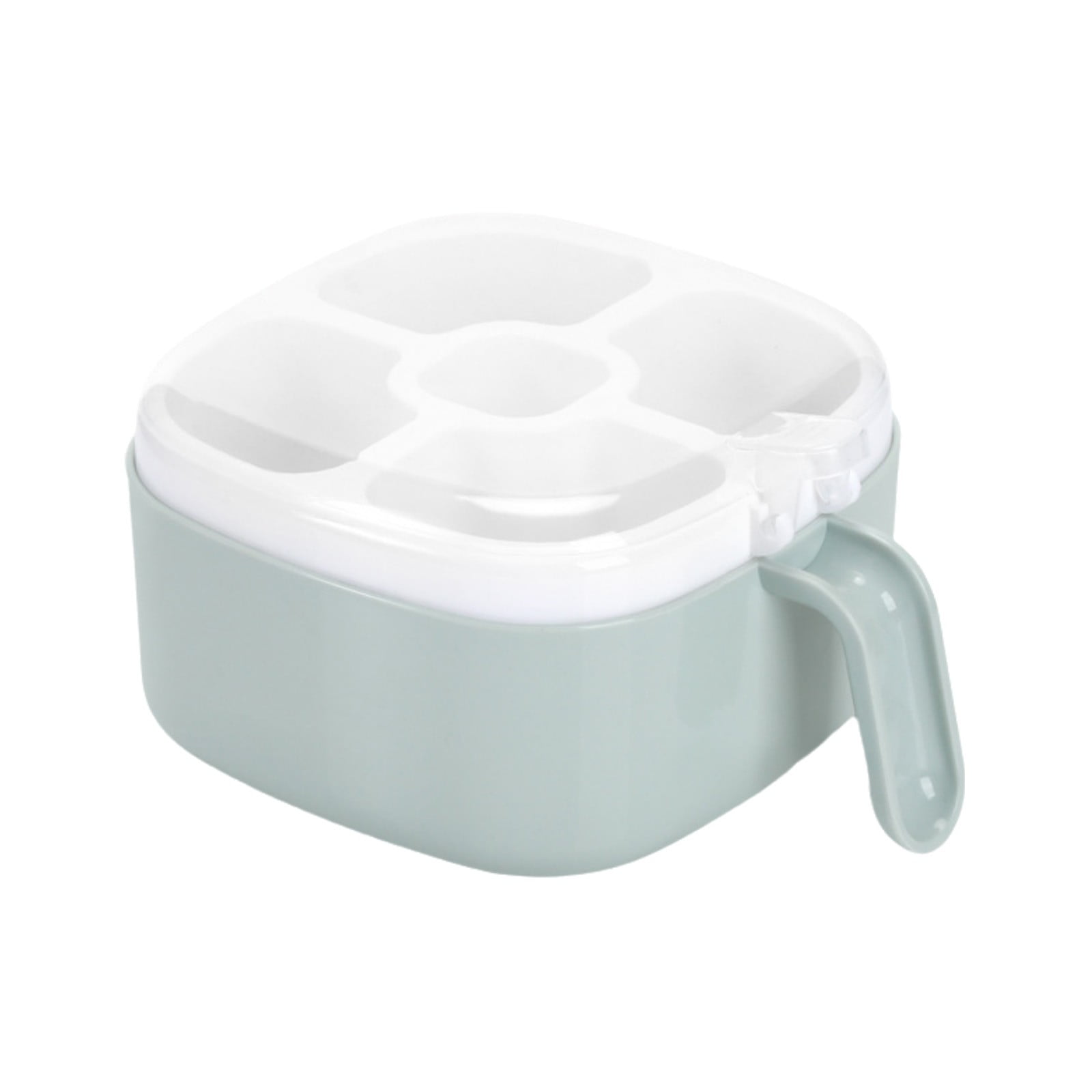 HengDidi Four Section Clear Plastic Spice Box with Compartment Dividers ...