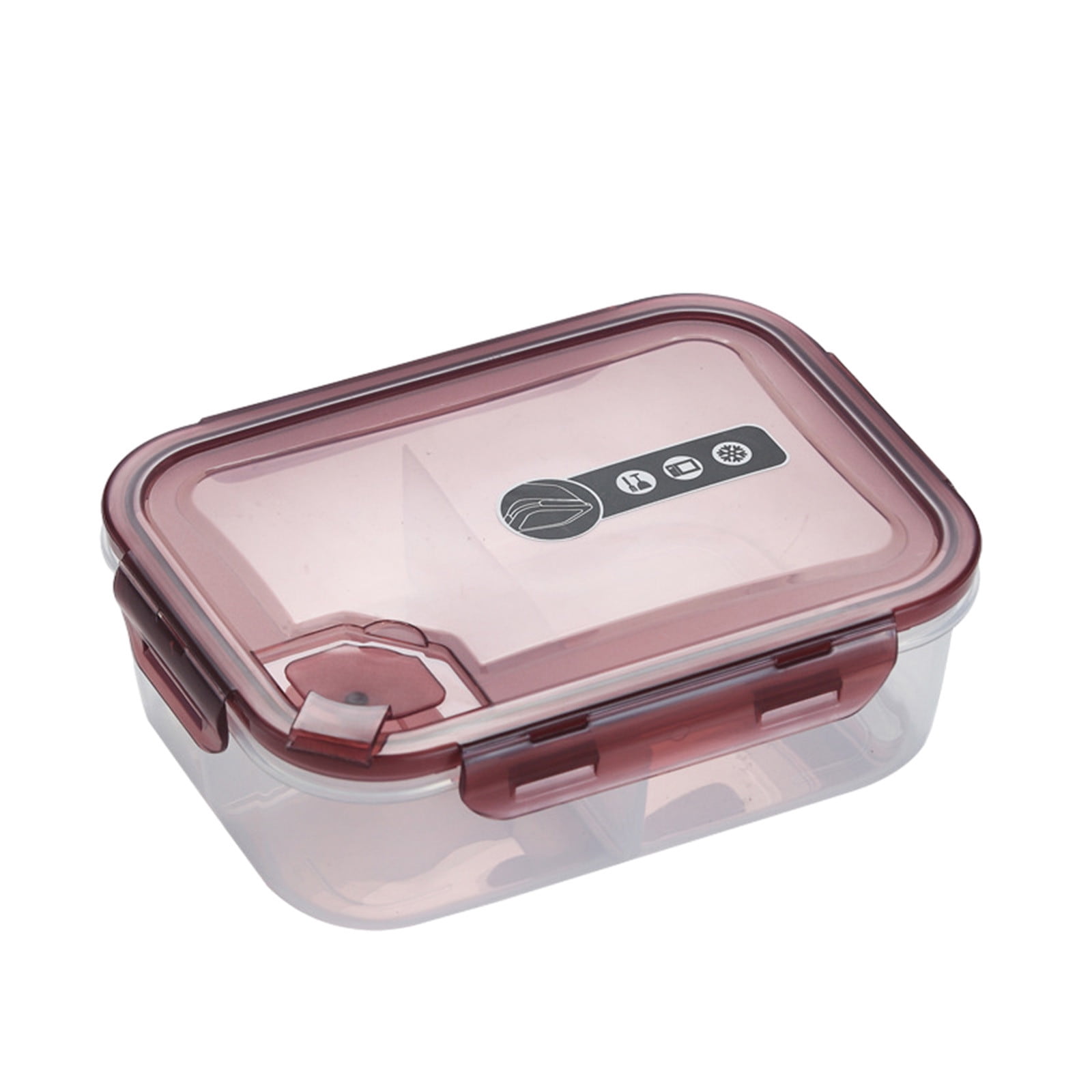 PUREKKI Microwave-Safe Multi-Compartment Food Storage Box with Sealed ...