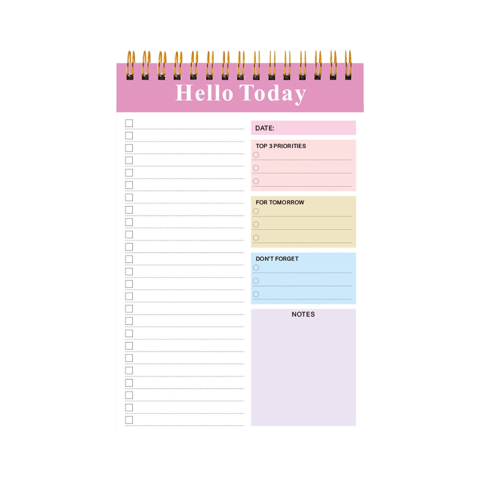 PUREKKI Portable Daily Schedule Notebook Set of 2 A5 Coil Binding PVC ...