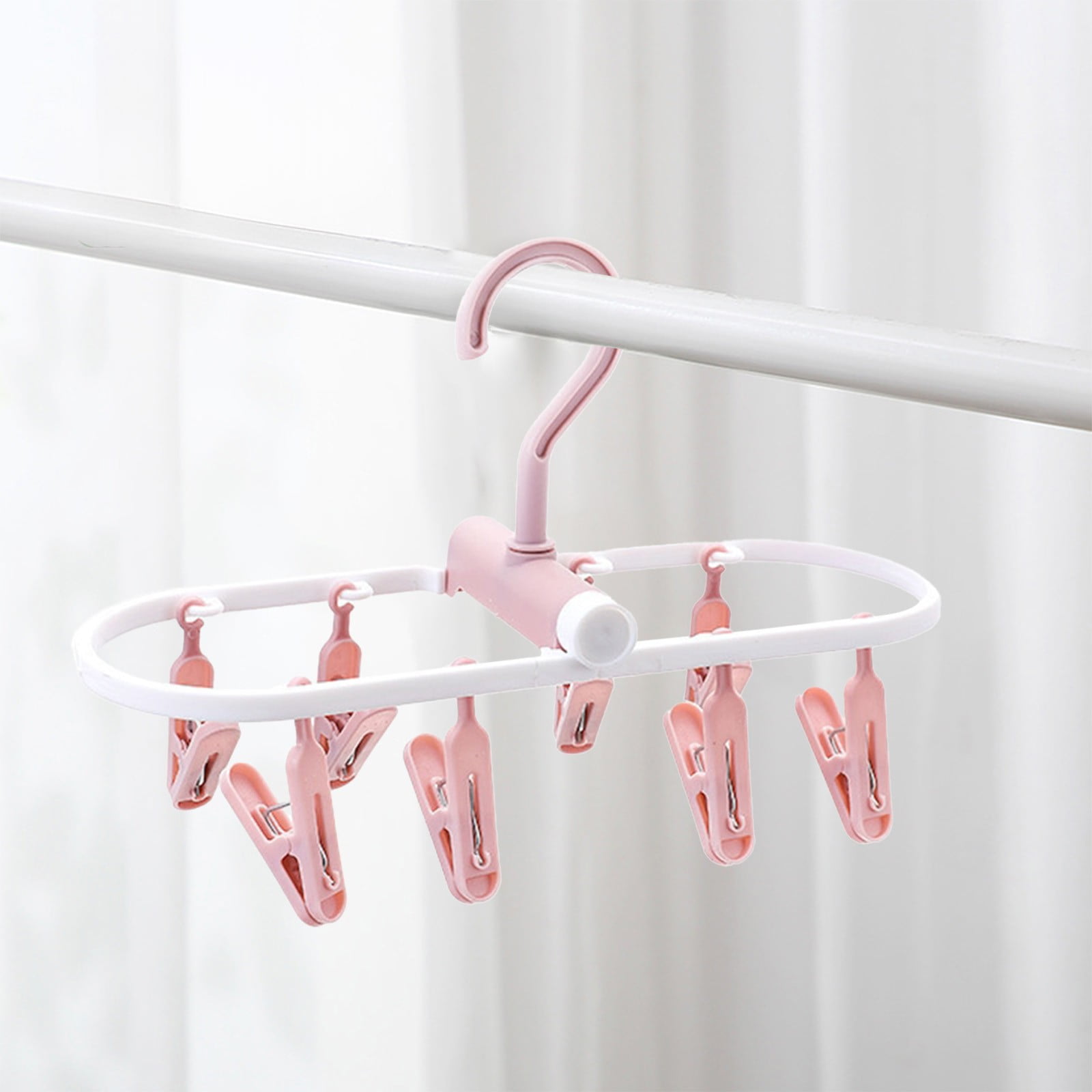HengDidi Portable Foldable Clothes Hanger with Multiple Clips Compact ...