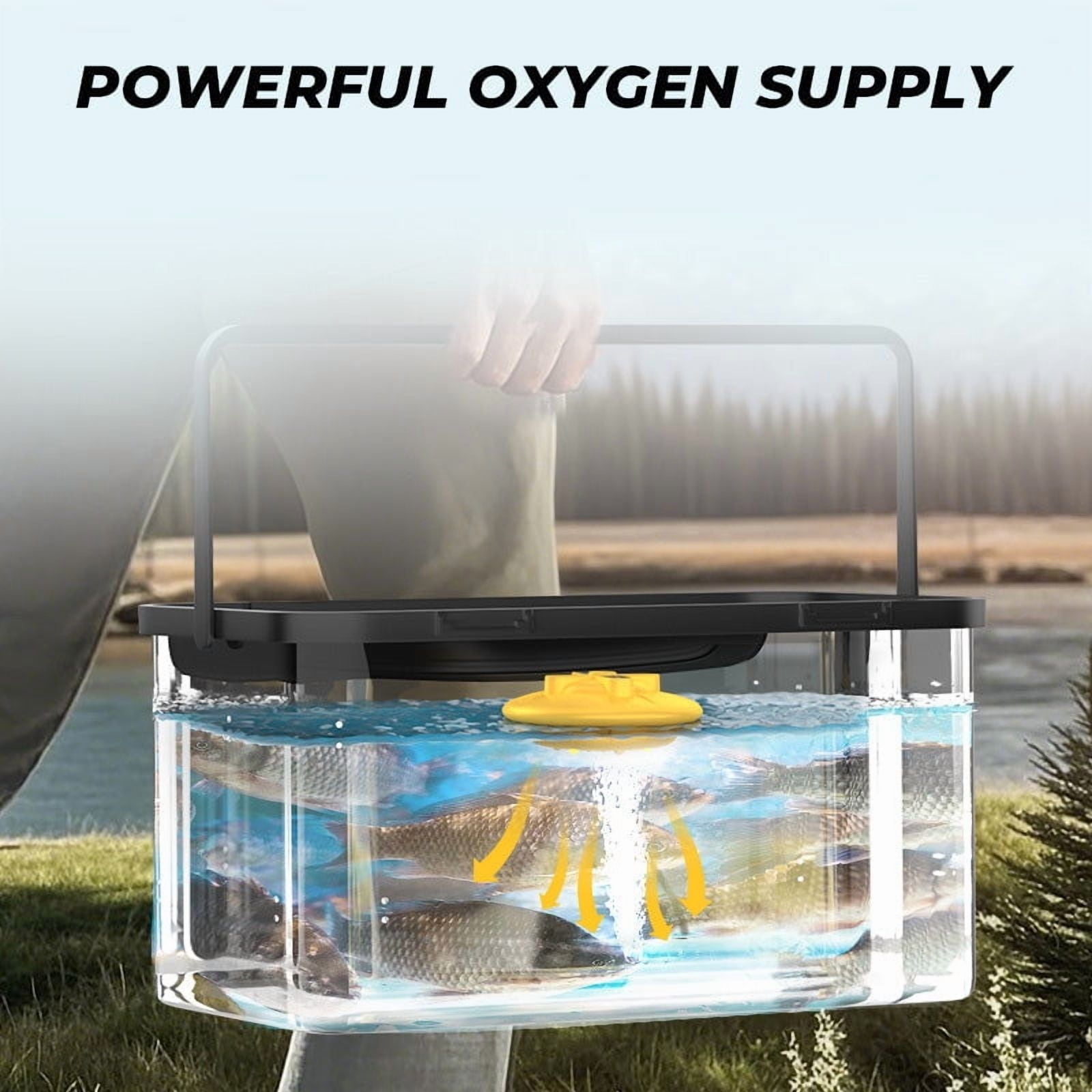 HengDidi Portable Rechargeable Silent Floating Oxygen Pump with 3000mAh ...