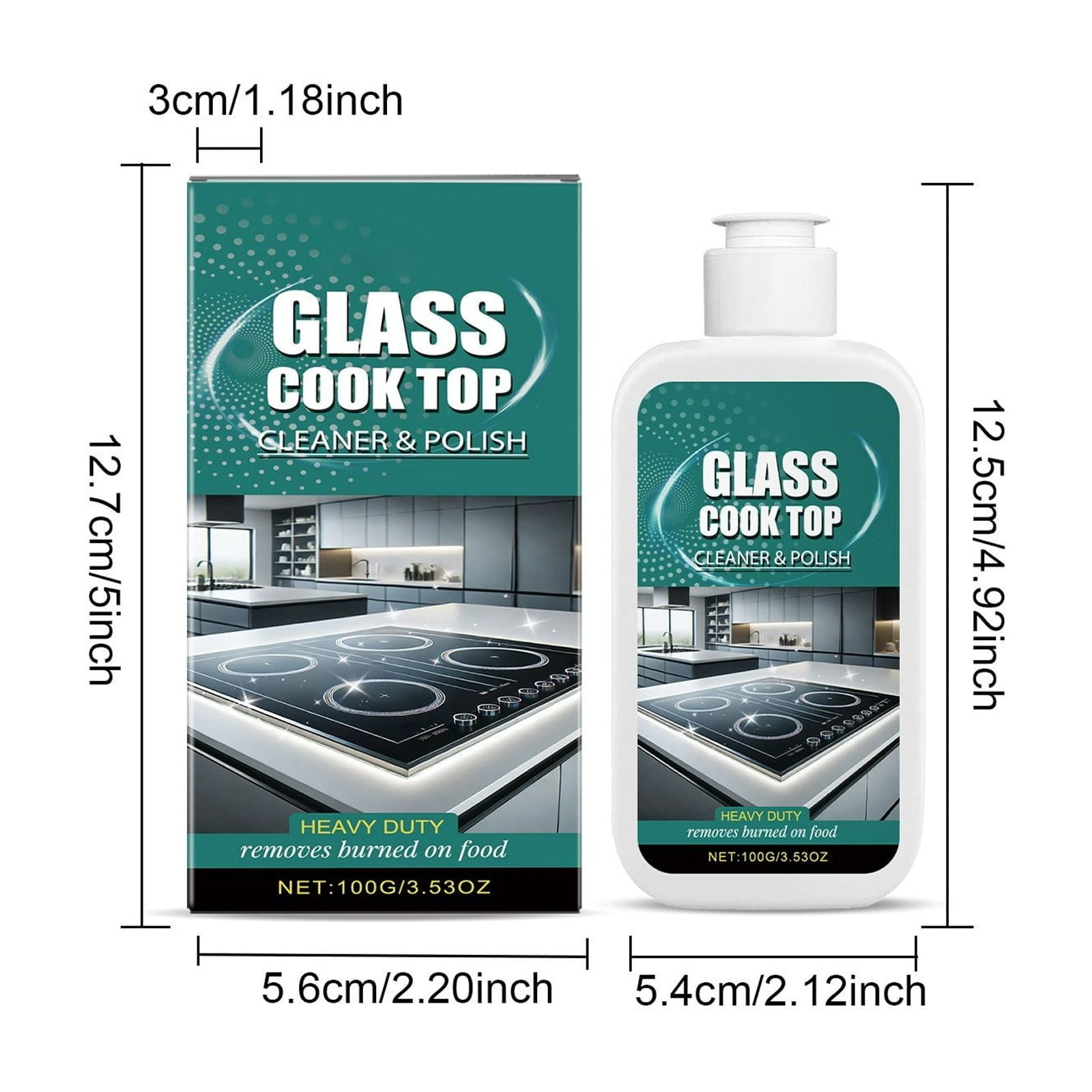 HengDidi Professional Glass Cooktop Cleaner & Polish - Heavy-Duty ...