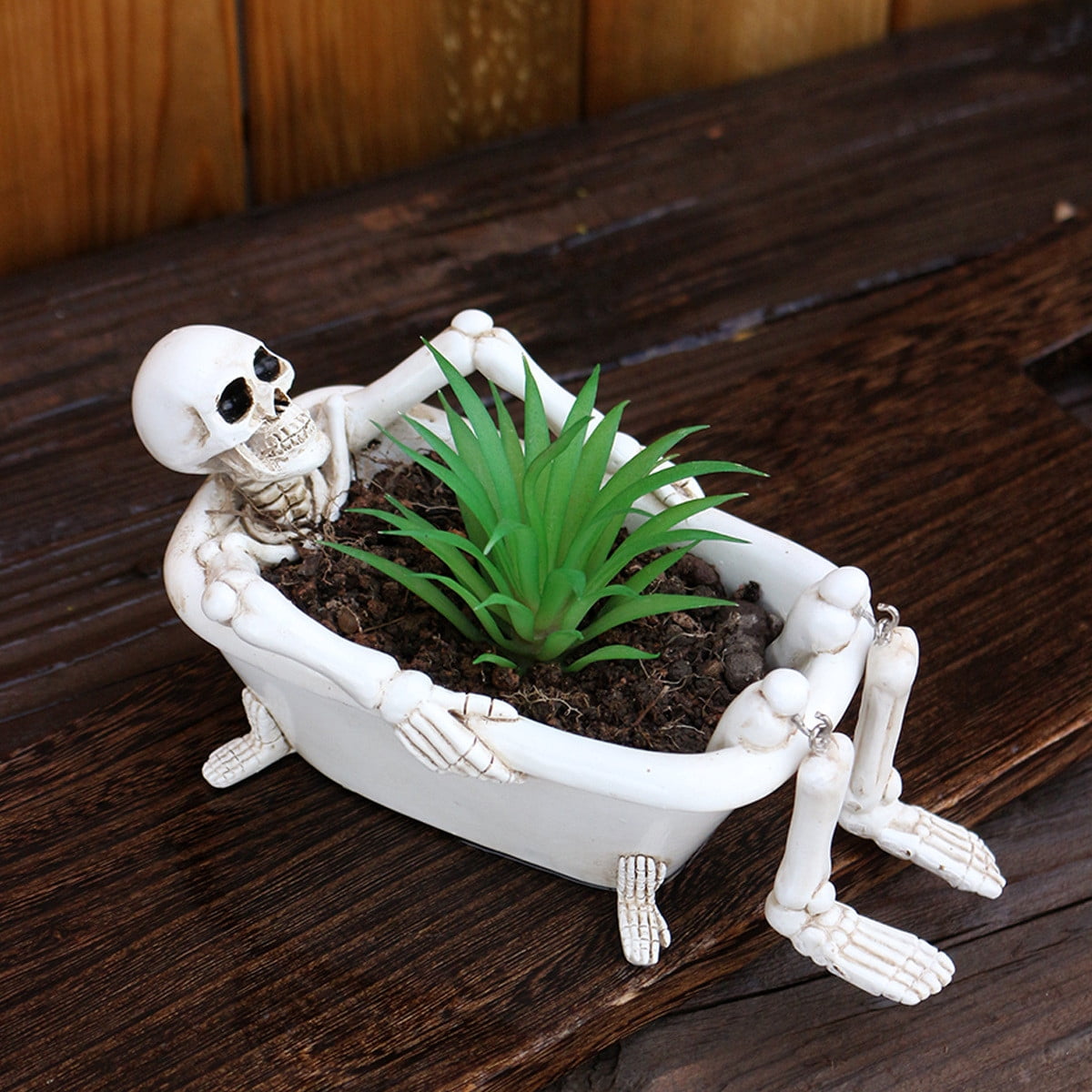 HengDidi Resin Fun Planter Pot with Drainage Hole - Goth Decor for ...