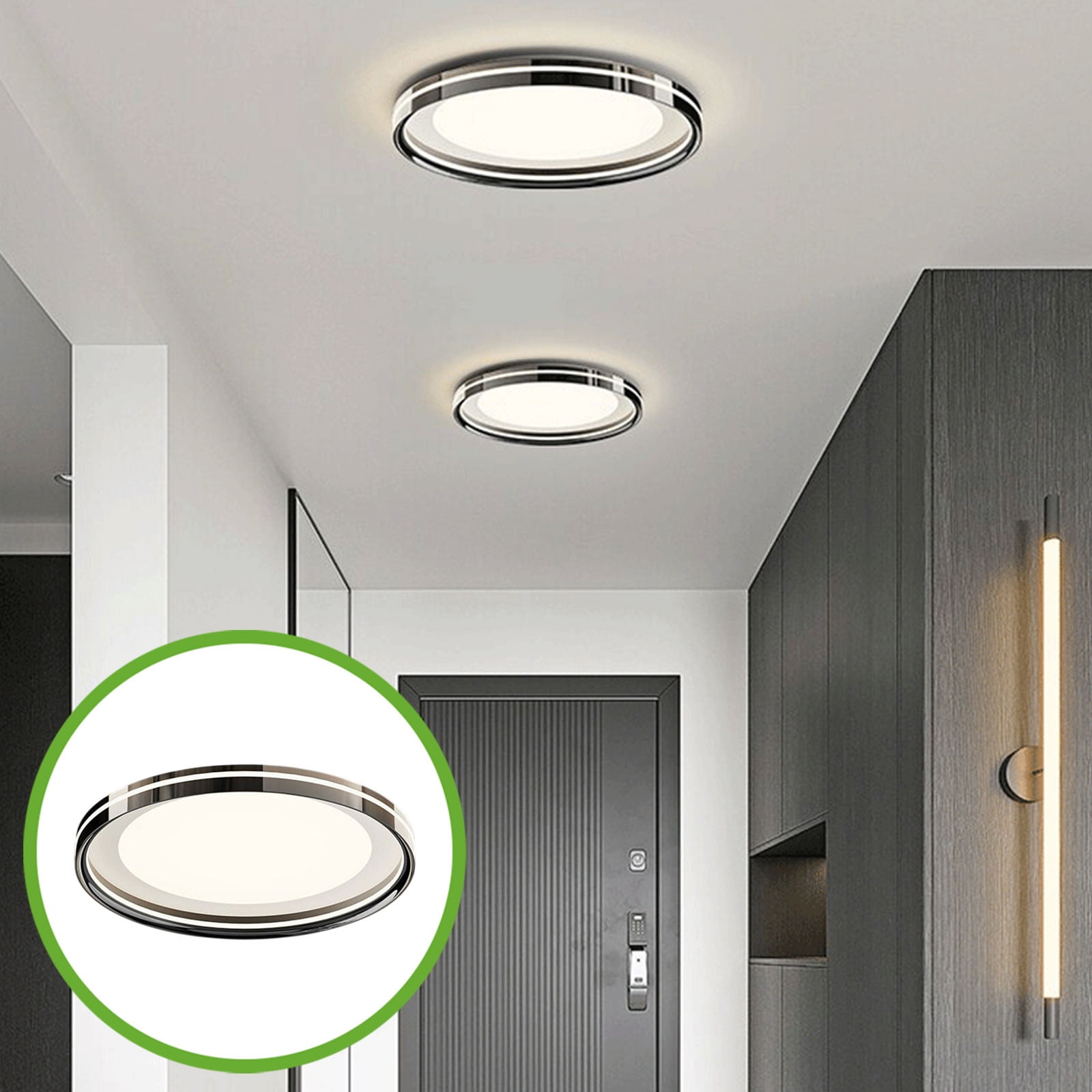 HengDidi Round Modern LED Ceiling Lamp with 3 Light Modes, Eye-Care ...