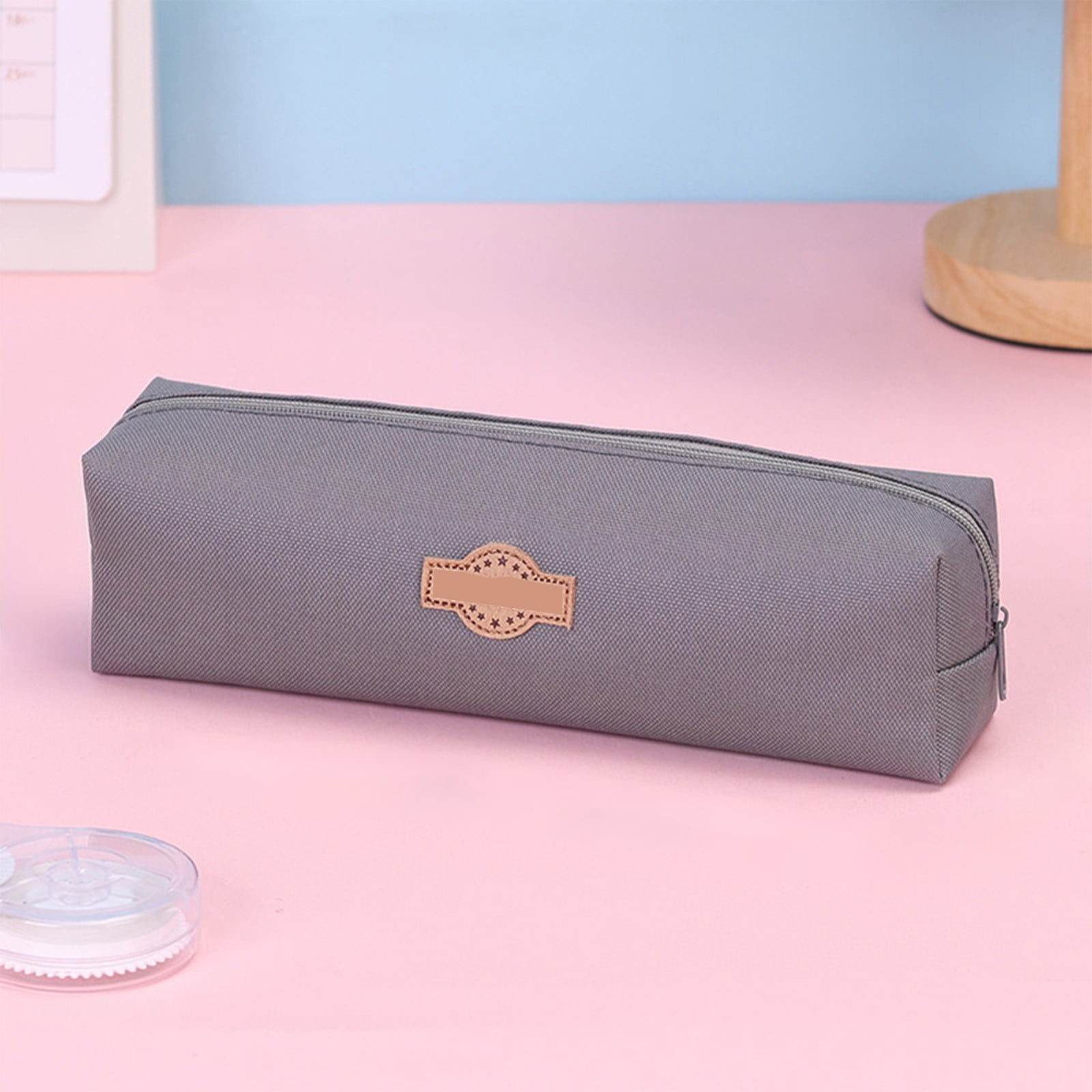 HengDidi Simple Cartoon Zippered Pen Bag With Multi-Pocket For Writing ...