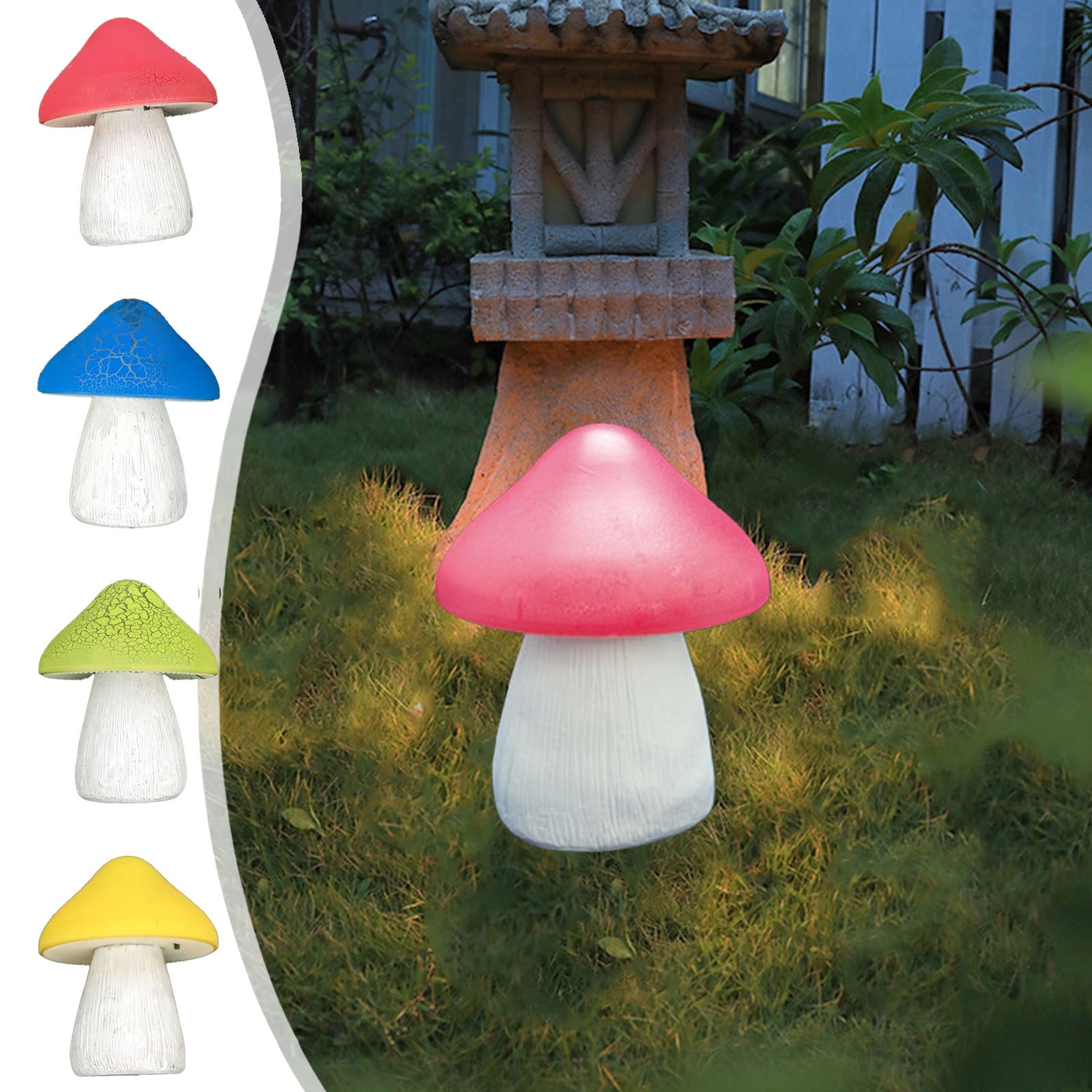 HengDidi Solar-Powered Mushroom Garden Lights with Auto-On/Off ...