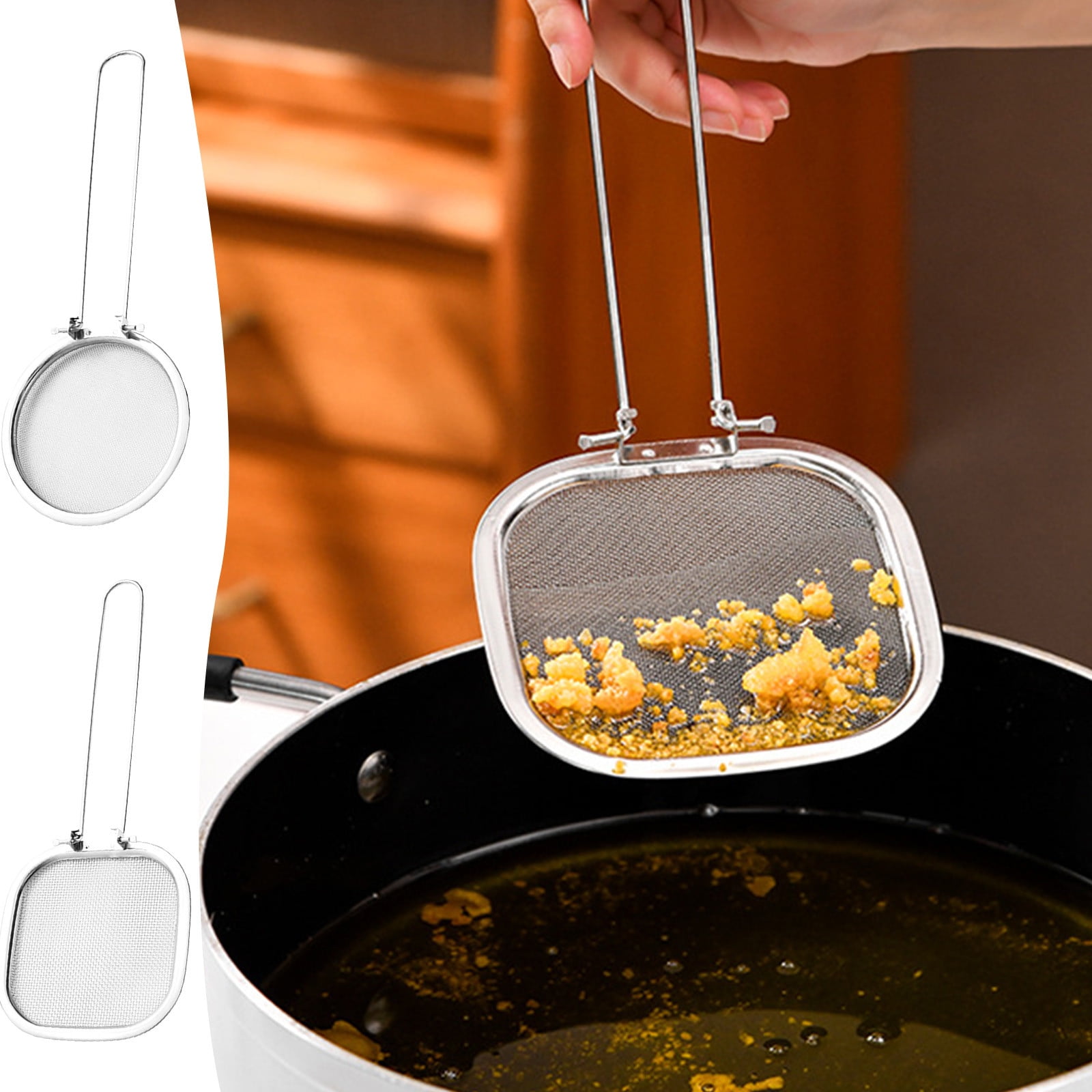 HengDidi Stainless Steel Kitchen Skimmer Strainer Spoon - Multi-Purpose ...