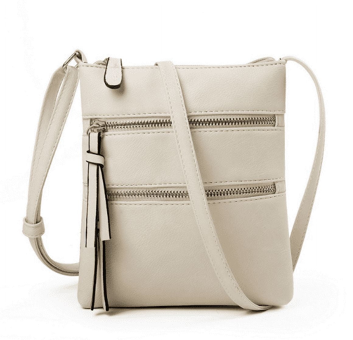 HengDidi Stylish Vertical Shoulder Bag with Double Zipper Pockets and ...