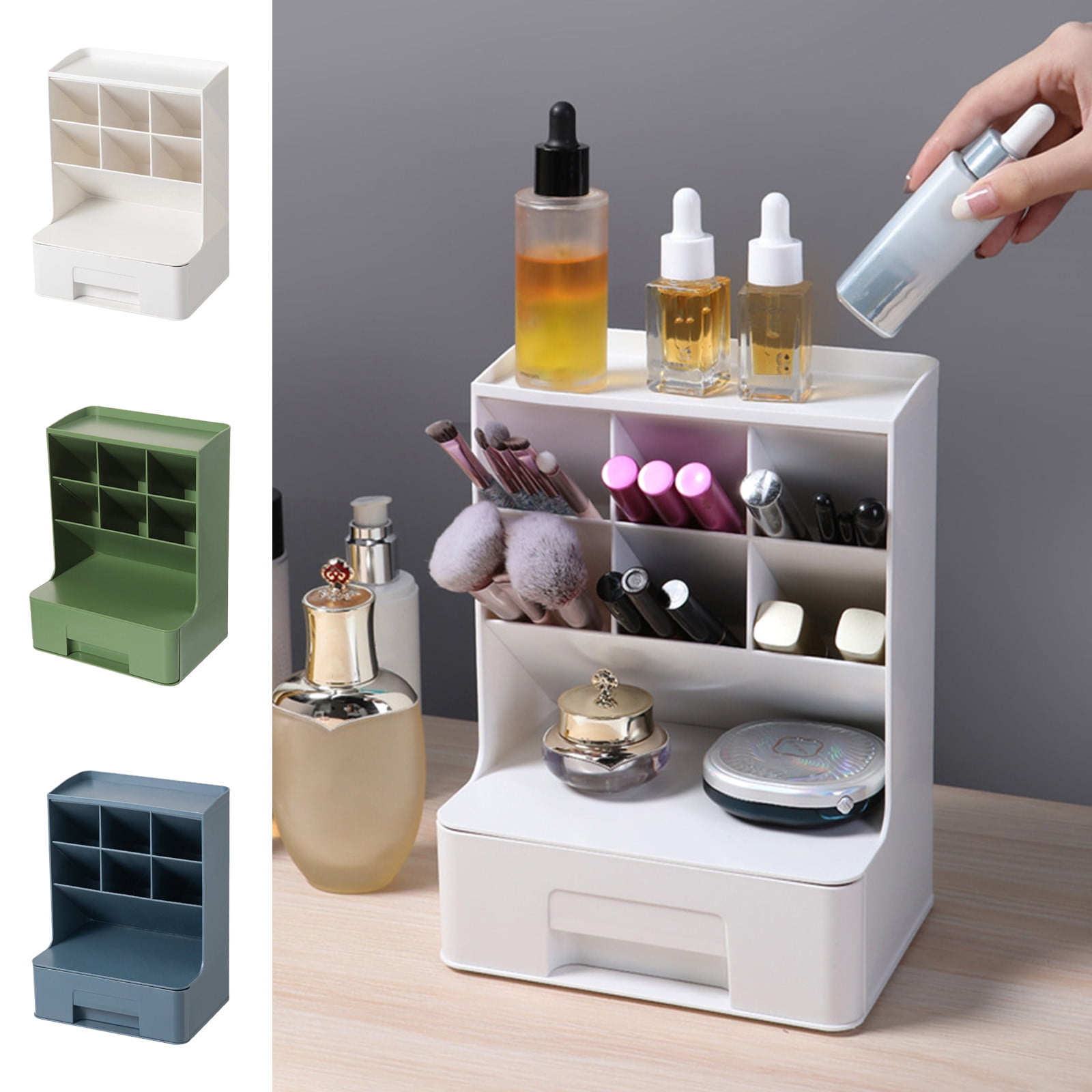 HengDidi Three-Color Multi-Compartment Desktop Organizer - Slanted Pen ...