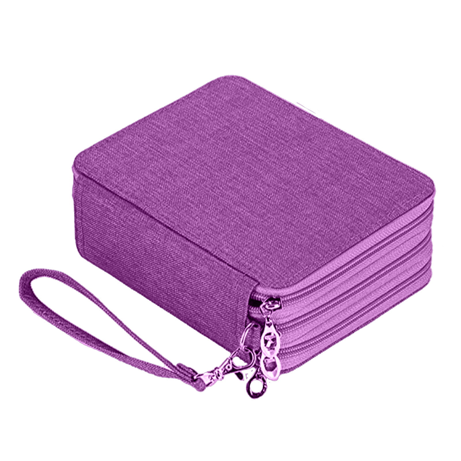 HengDidi Triple-Zipper Canvas Pen Case Large Capacity Organizer, 72 ...