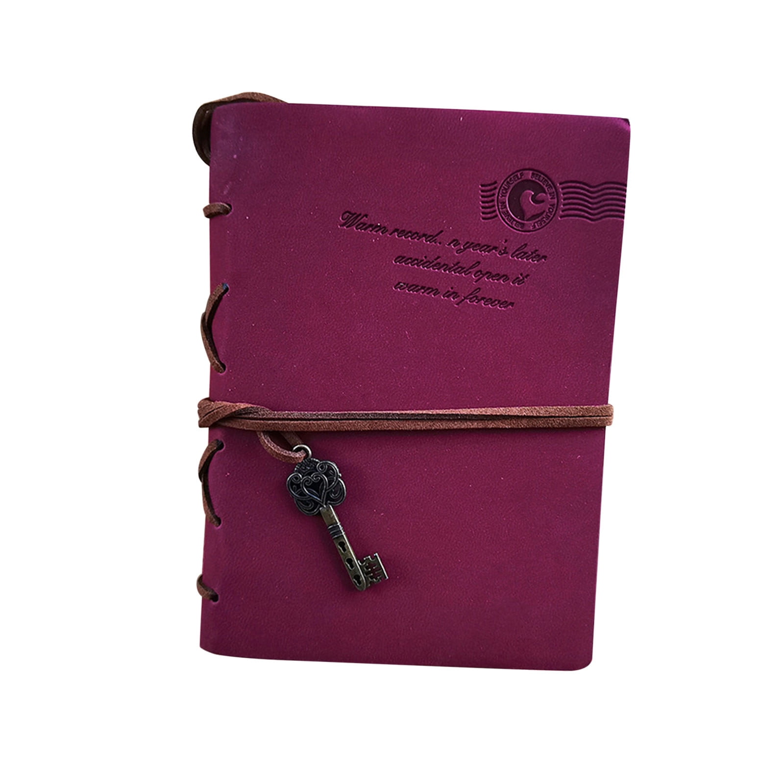 HengDidi Vintage Leather Journal Notebook - Retro Key String Design, PU ...