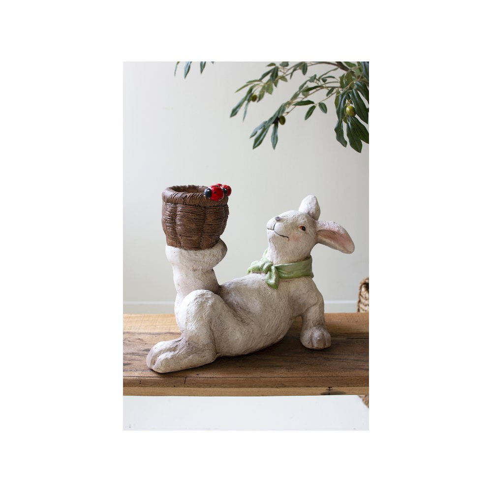 Hengfa Resin Easter Bunny - Empty Basket - Walmart.com