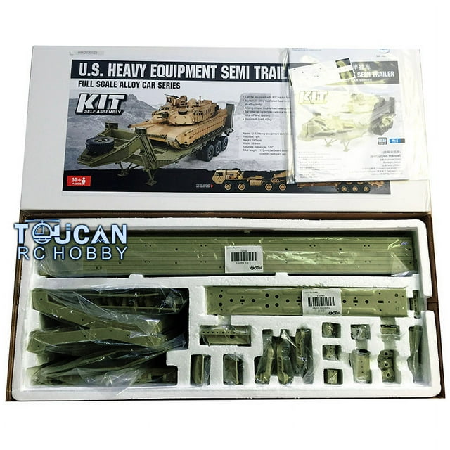 Hengguan 1/12 Metal M747 Heavy Equipment Semi Trailer P806 Military ...