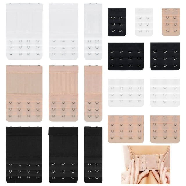 Hengguang 18 Pcs Women\'s Bra Extenders,2 Hook / 3 Hook / 4 Hook ...