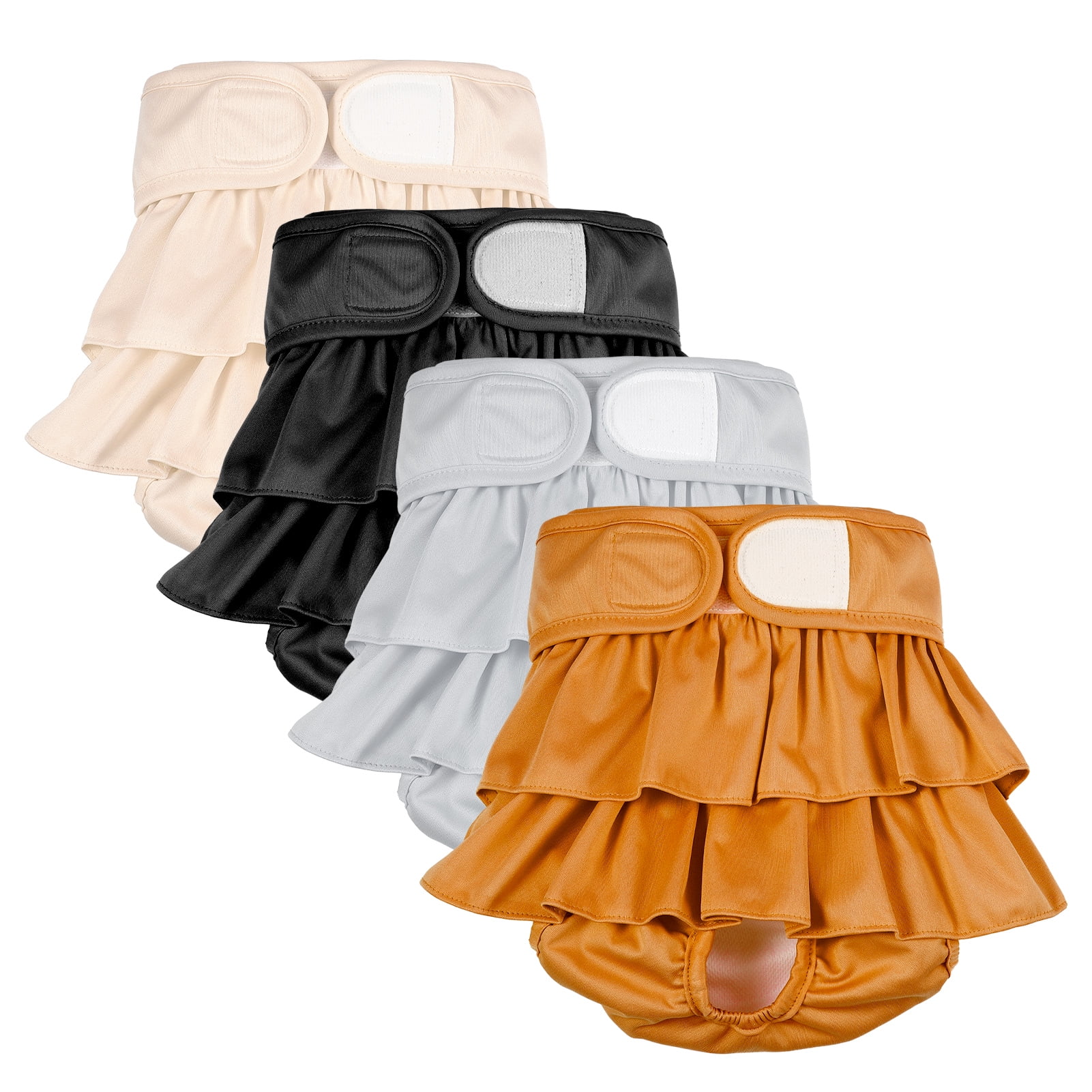 Hengguang 4Pcs Washable, Absorbent Dog Diapers, Reusable for Female ...