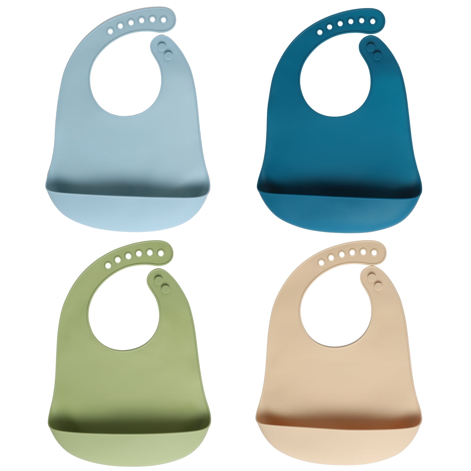 Hengguang Silicone Baby Bibs, Soft Waterproof Feeding Bibs with Food ...