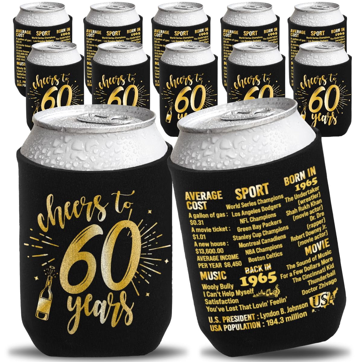 Henghere 60th Birthday Decorations for Men SMRWomen, Vintage - 60th ...