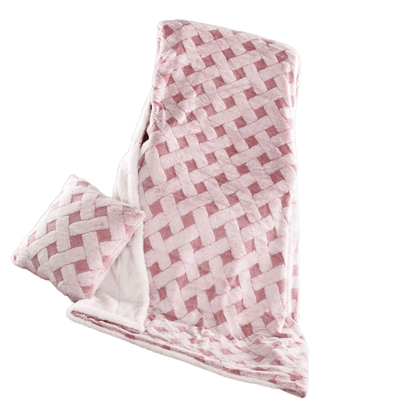 Hengiee Woollen Blankets Double Thickened Cut Flower Back Printed ...