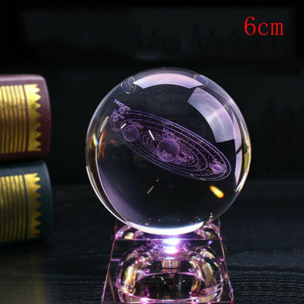Hengtai Home Decor 3D Solar System crystal ball Engraved Solar System ...