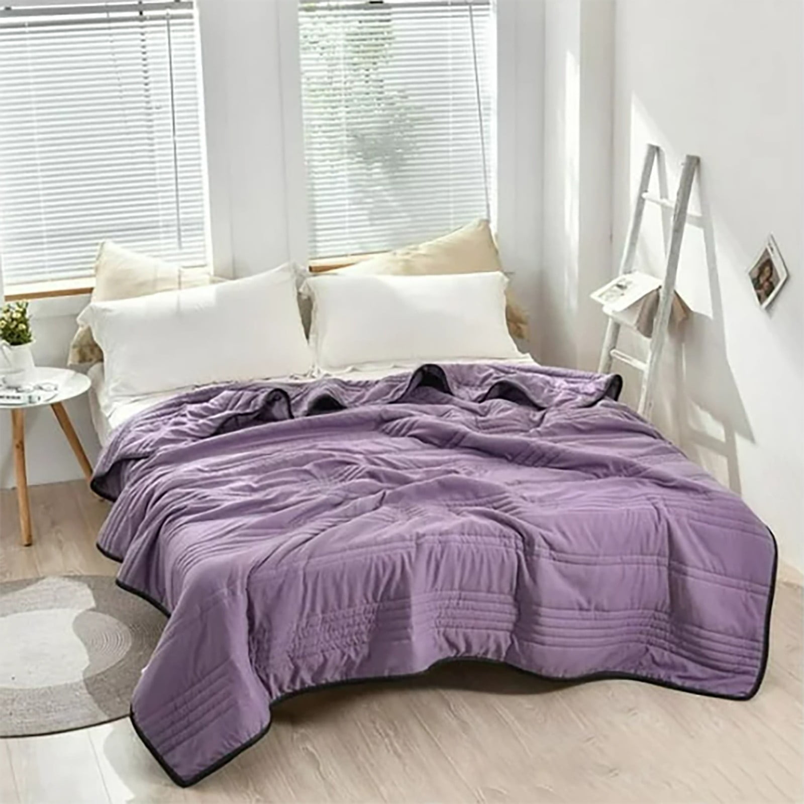 Hengtai Solid Color Washed Cotton Quilt Summer Cool Quilt Double Summer ...