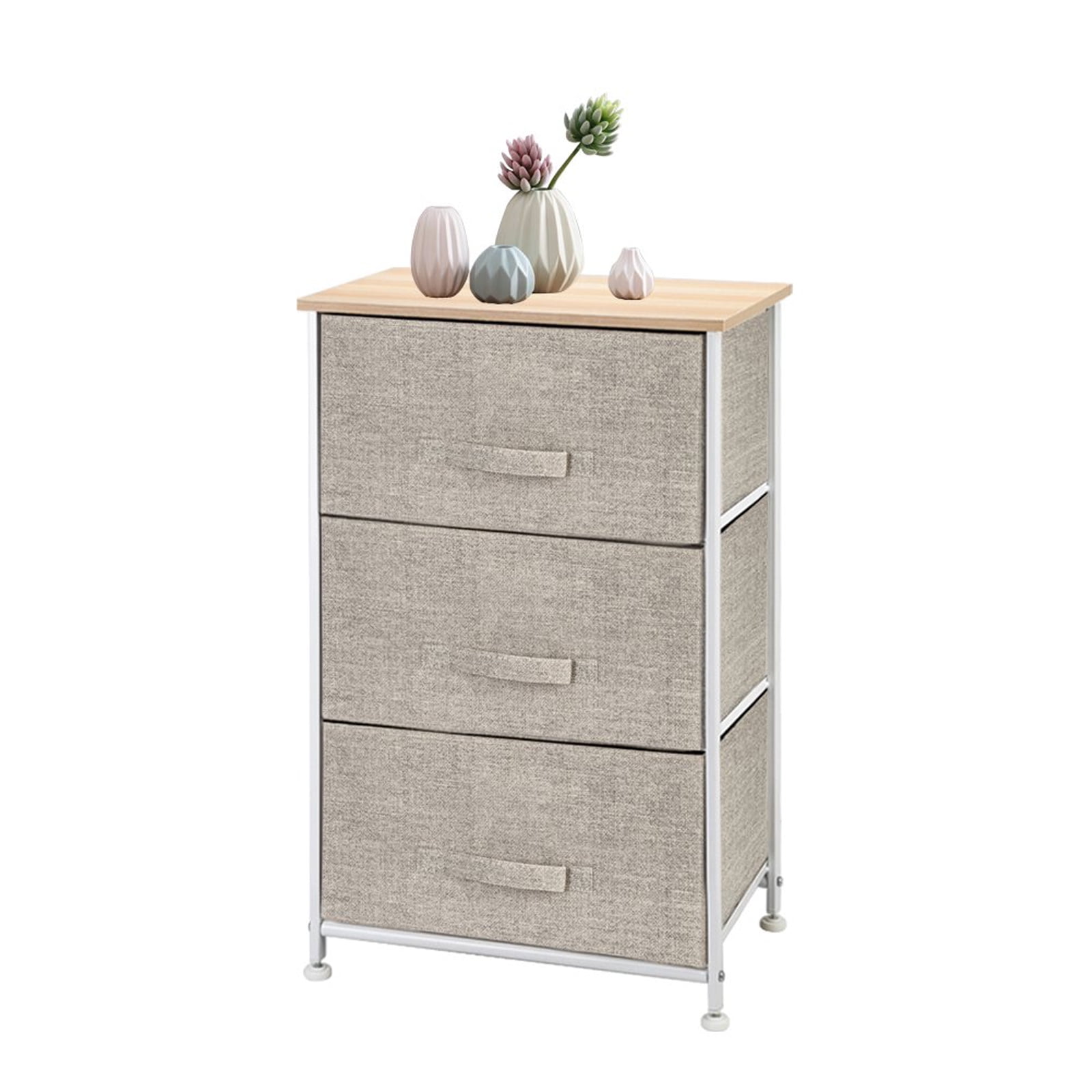 Hengu 3 Drawer Dresser, Fabric Drawers Closet Shelves for Bedroom ...