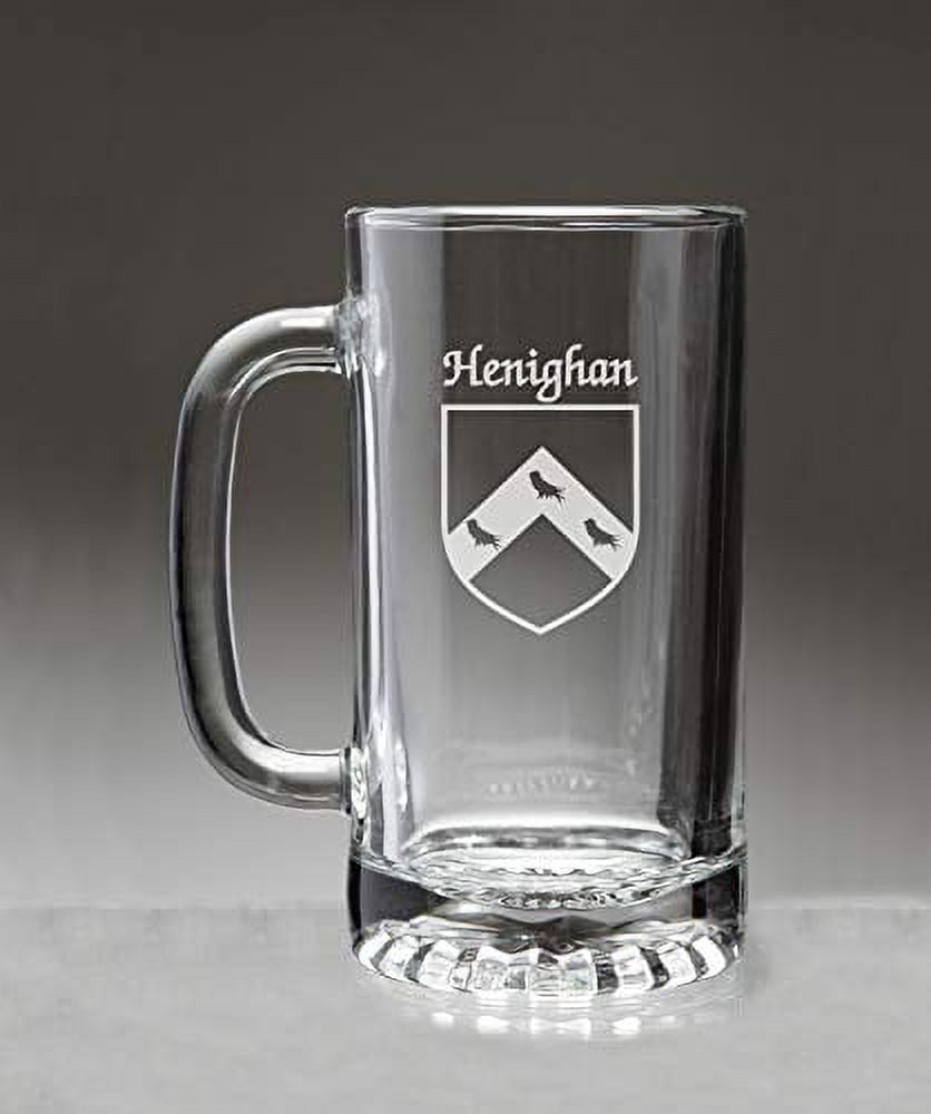 Henighan Irish Coat of Arms Glass Beer Mug (Sand Etched) - Walmart.com