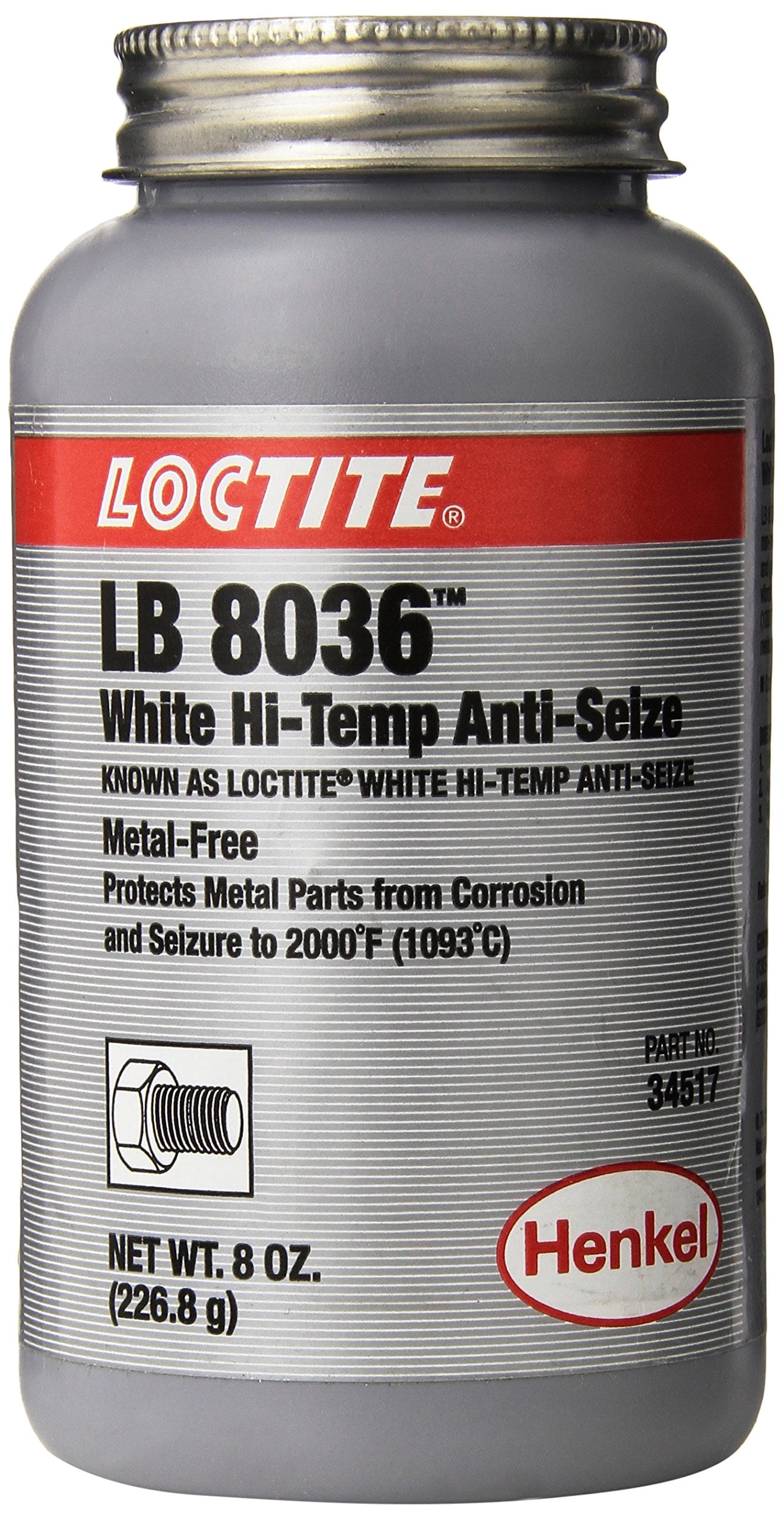 Henkel Corporation White High-Temp Anti-Seize, 8-oz. Bottle - 1 EA (442 ...