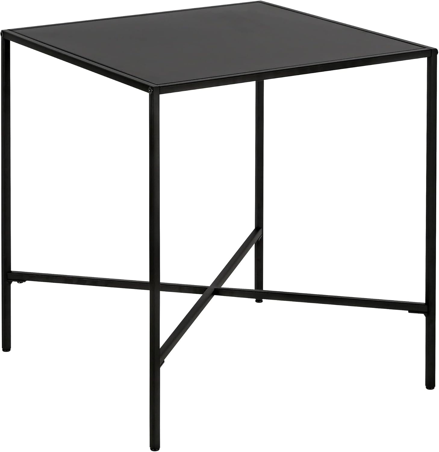 Henley 20'' Wide Square Side Table with Metal Top in Blackened Bronze ...