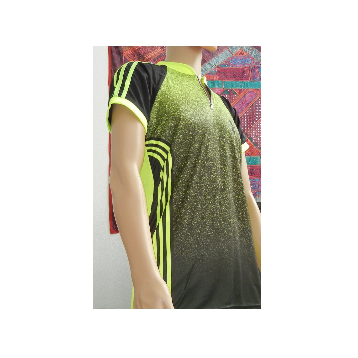 Henley Shirt Elegant Colorful Gradient Design T-Shirt with Stripes for ...