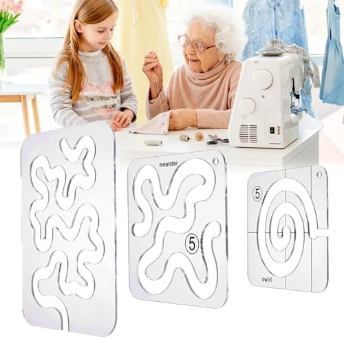 Henmany Free Motion Quilting Templates: Quilting Templates for Machine ...