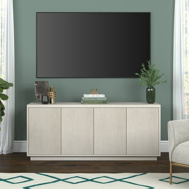 Evelyn&Zoe Presque Rectangular TV Stand for TV's up to 75", White ...