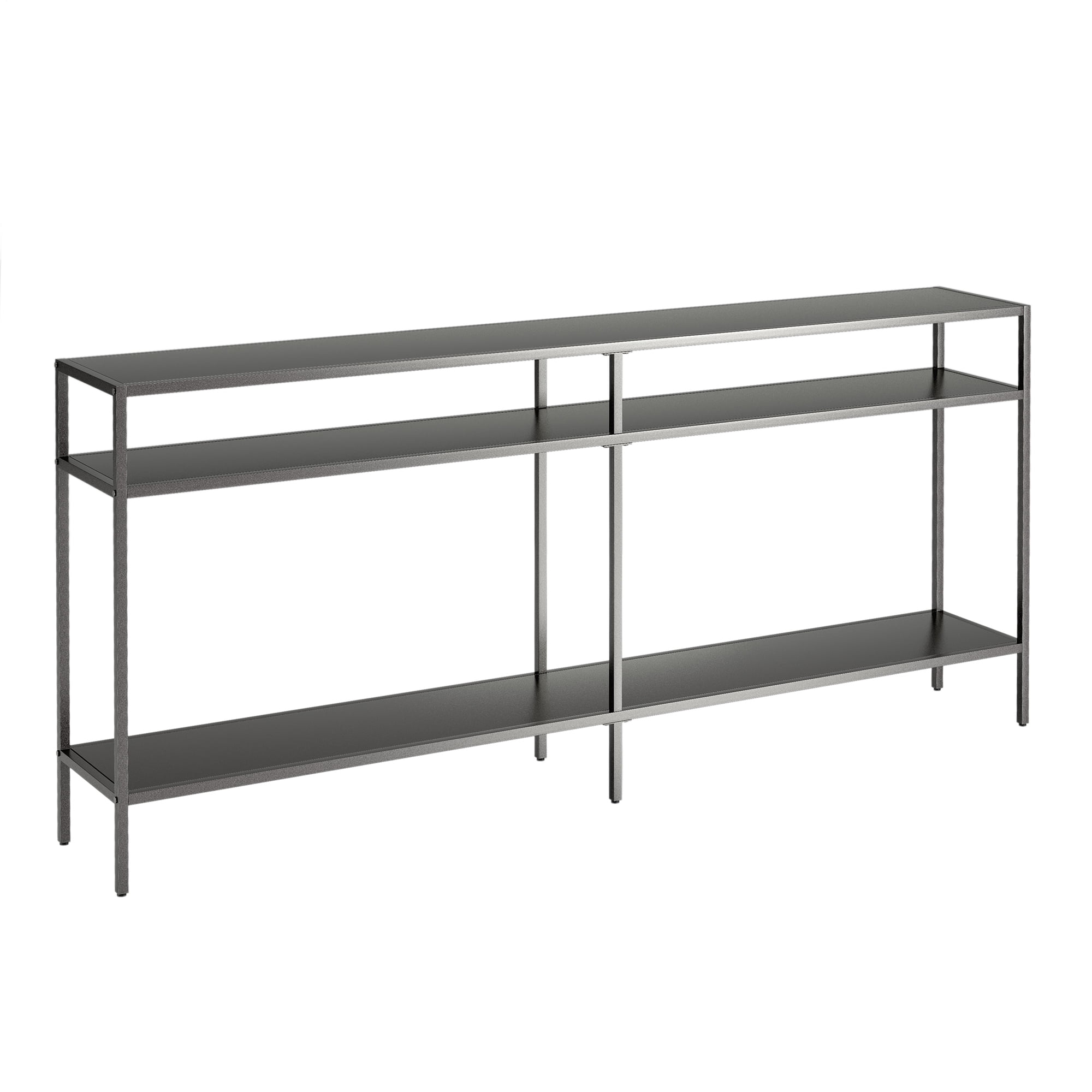 Henn&Hart 64" Gunmetal Gray Metal Console Table - Walmart.com