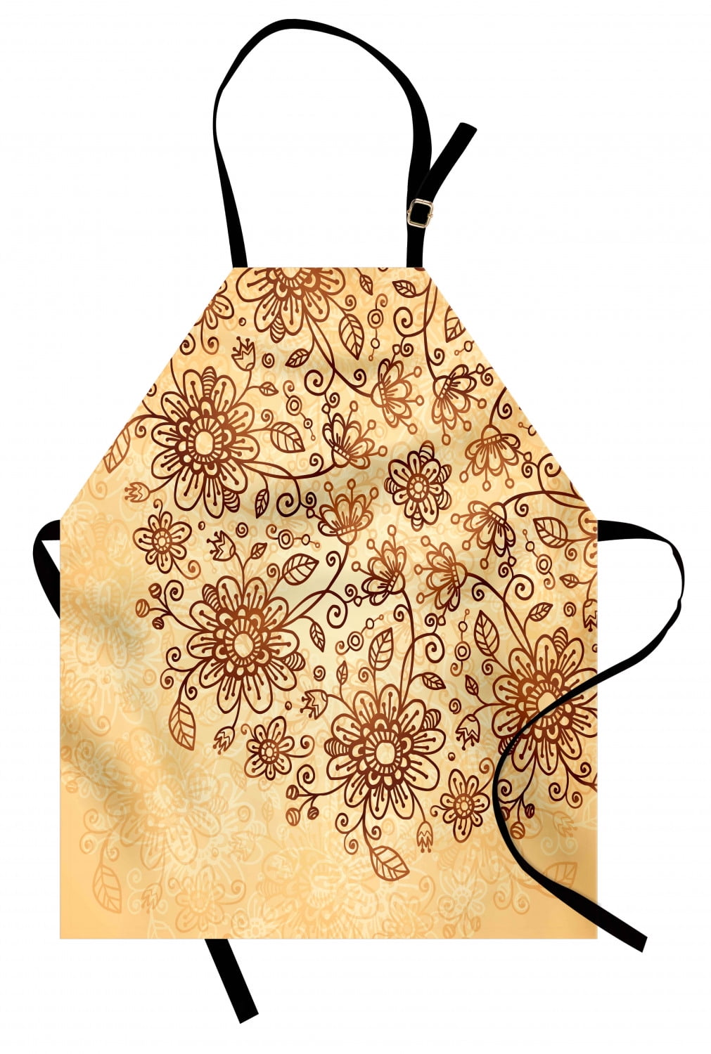 Henna Apron Doodle Flower Arrangement Traditional Nature Inspired ...