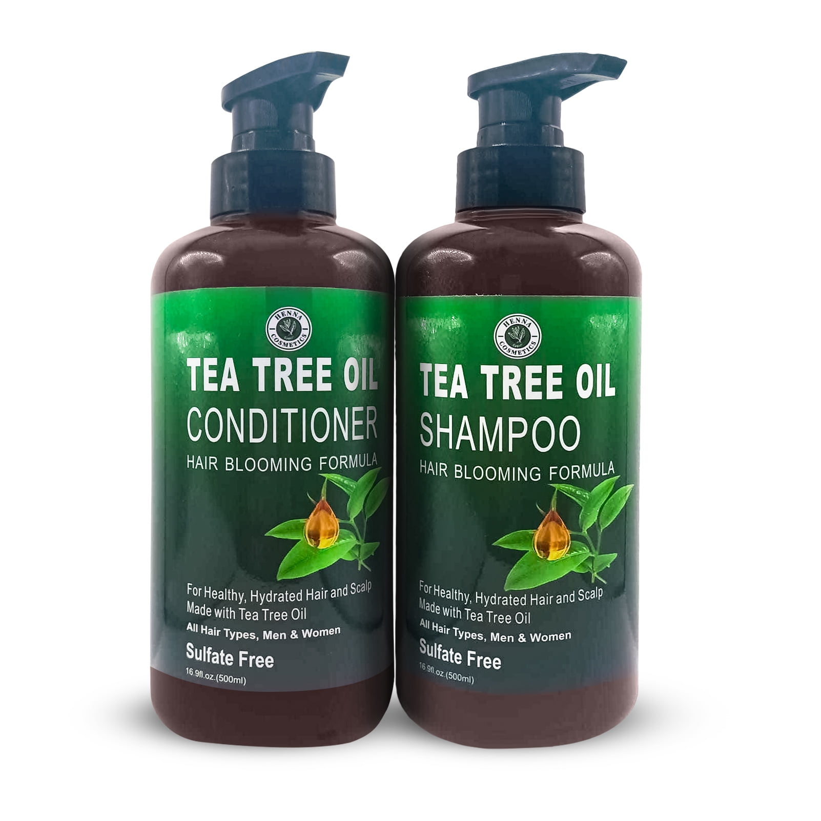 Henna Cosmetics Tea Tree Oil Shampoo / Conditioner kit - Sulfate ...