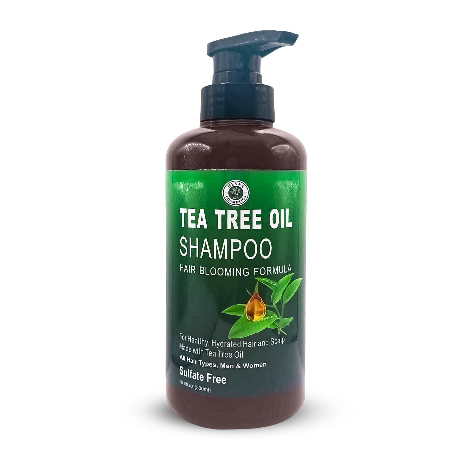 Henna Cosmetics Tea Tree Oil Shampoo, Sulfate Paraben Free, 16.9 fl oz ...