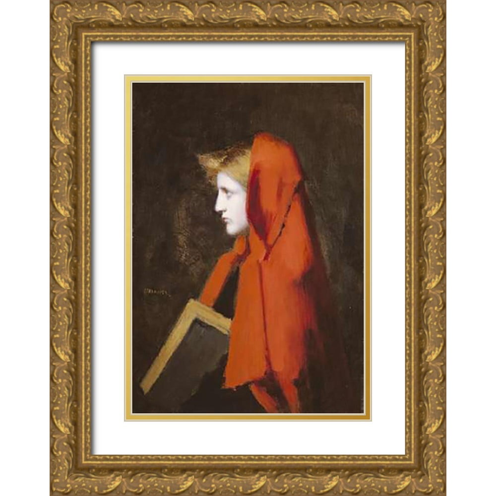 Henner, Jean Jacques 24x32 Gold Ornate Wood Framed with Double Matting ...