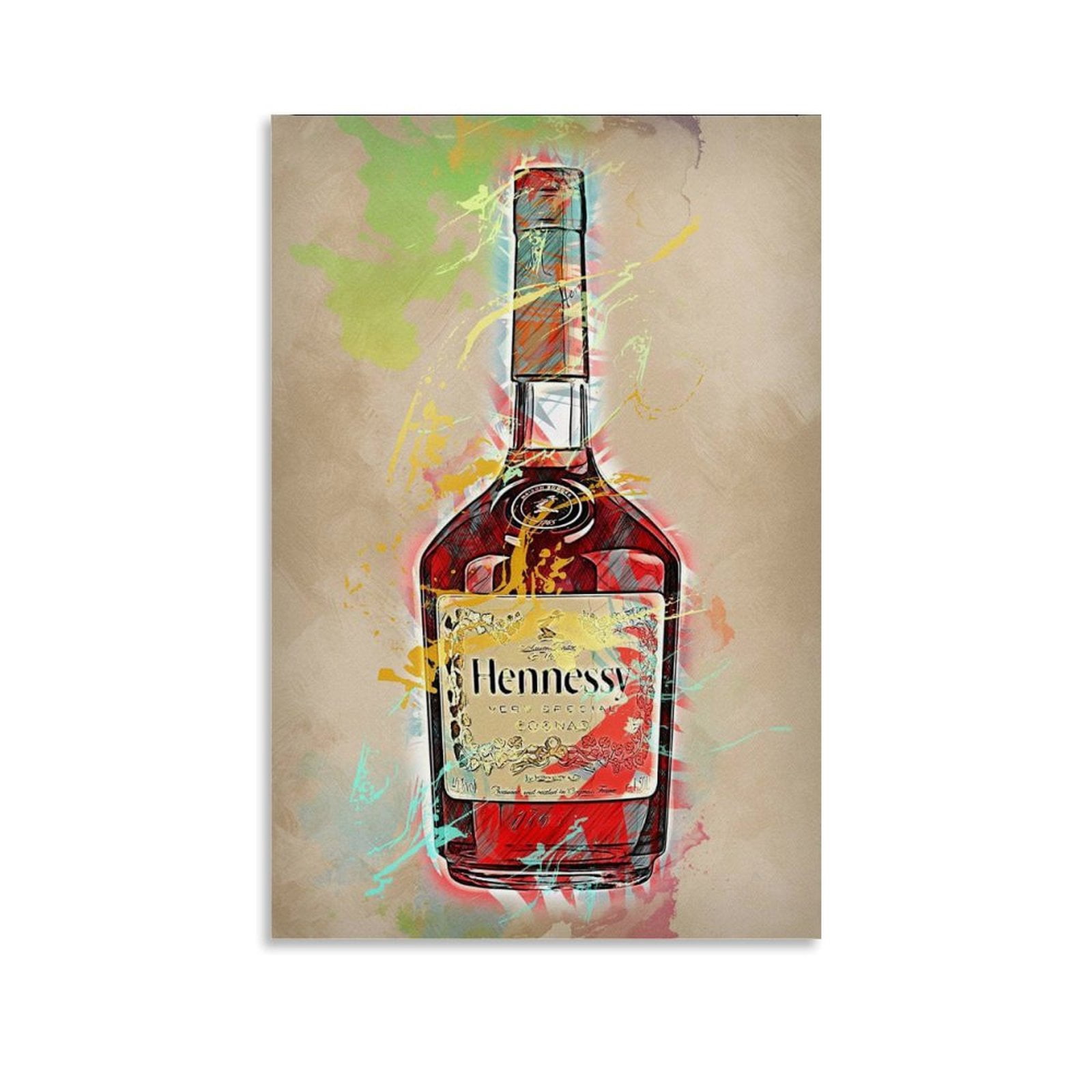Hennessy Alcohol Painting Vintage Poster Picture Print Wall Art Poster ...