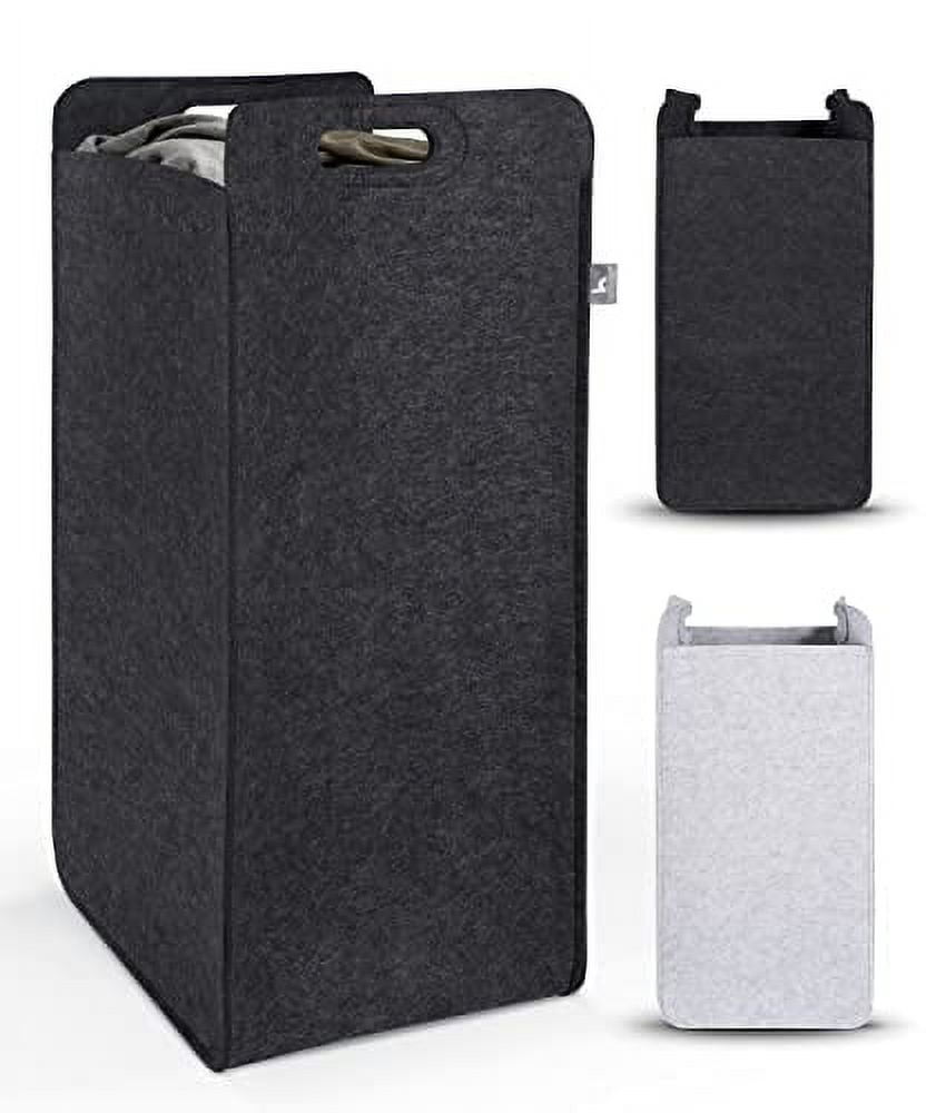 Hennez Collapsible Laundry Hamper Felt 70L - Lightweight Foldable ...