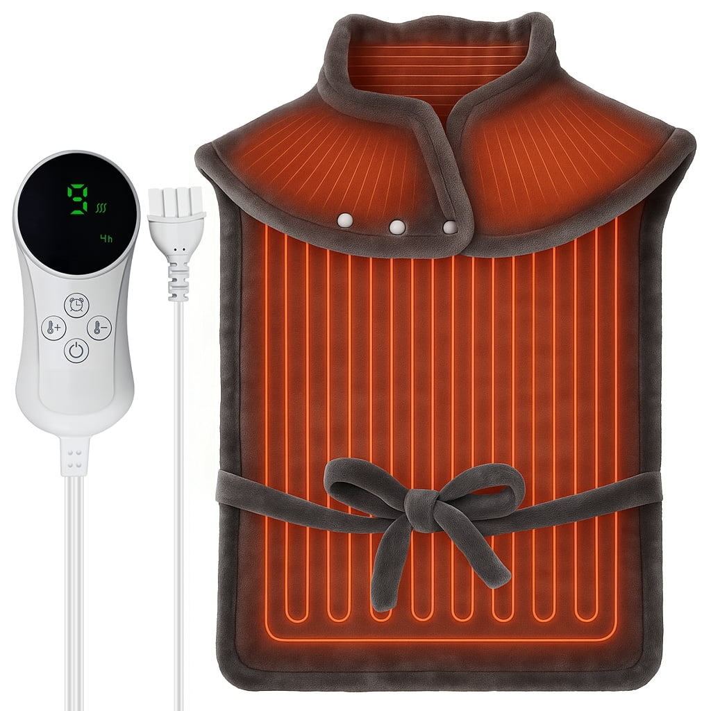 Henotian Heating Pad for Back - 24x35in Electric Heat Wrap with Remote ...