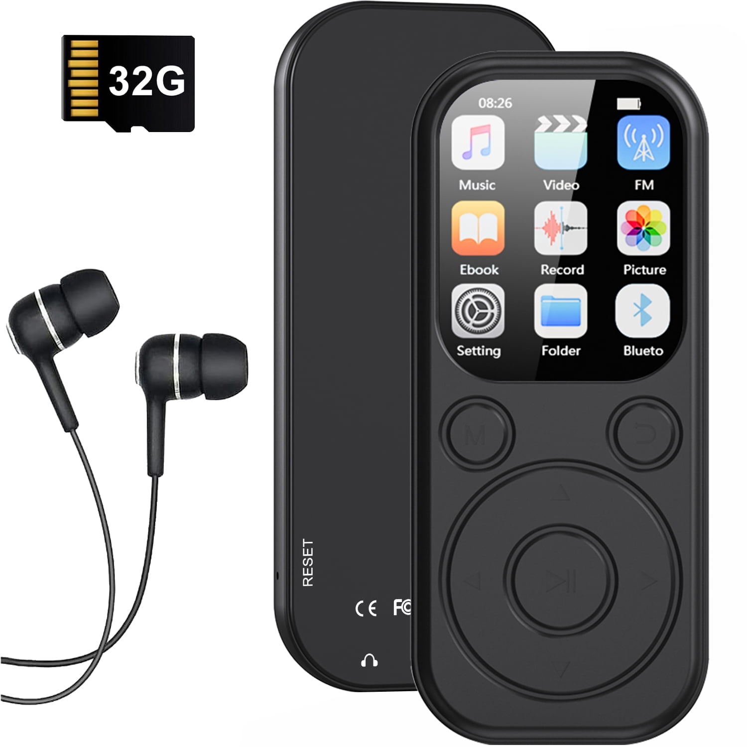 Henotian MP3 Player with Bluetooth 5.3, 32GB HiFi Portable Music Player ...