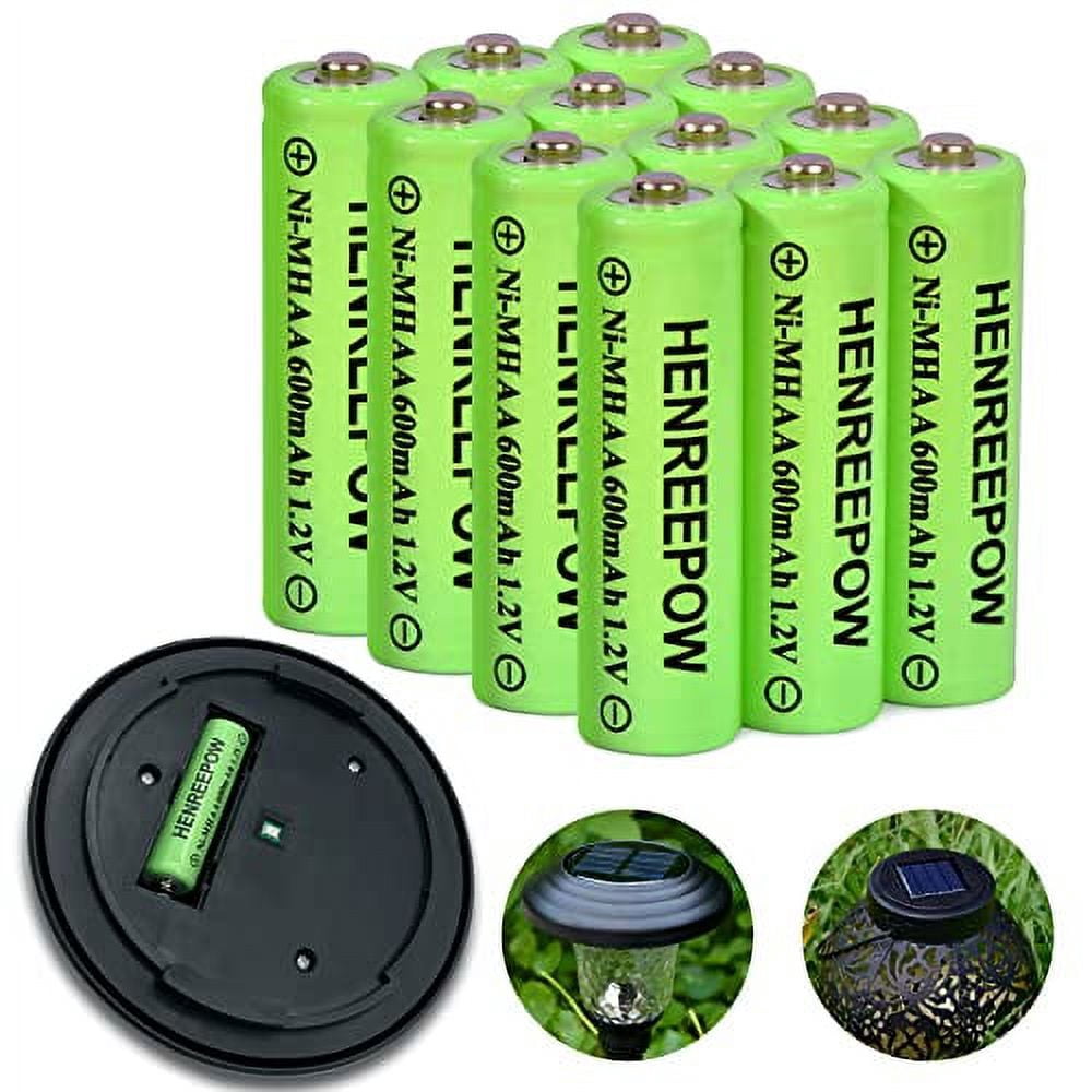 Henreepow Ni-MH AA Rechargeable Batteries, Double A High Capacity 1.2V ...
