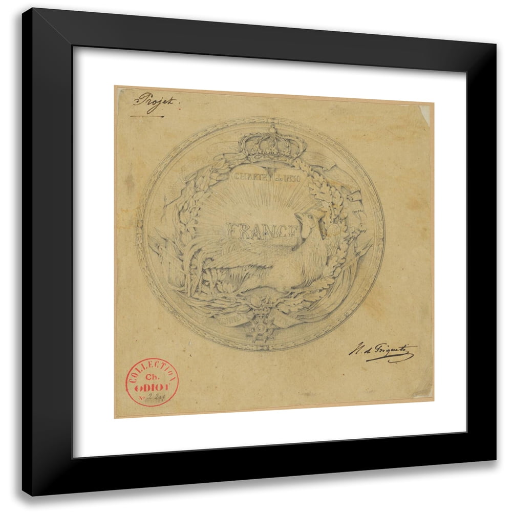 Henri-Baron de Triqueti 20x21 Black Modern Framed Museum Art Print ...