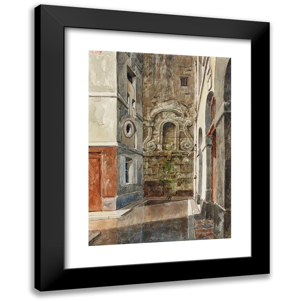 Henri Berthaut 11x14 Black Modern Framed Museum Art Print Titled - Former Fountain Rue Eginhard ...
