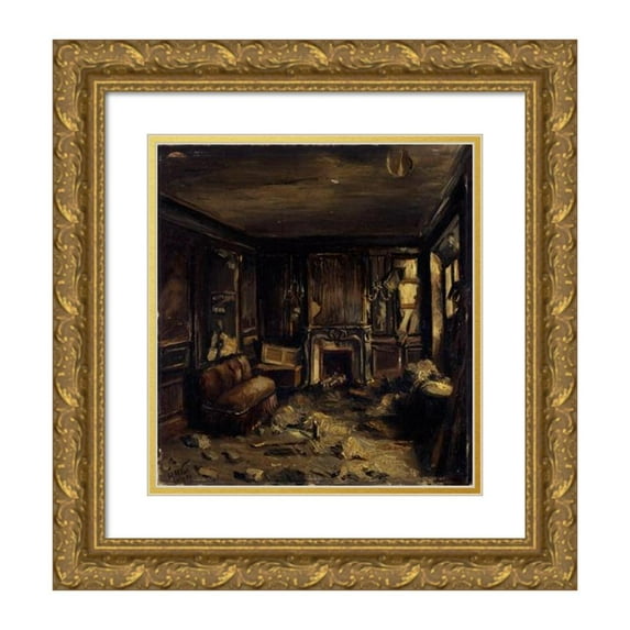 Henri-Martin Vos 15x16 Gold Ornate Wood Frame and Double Matted Museum ...