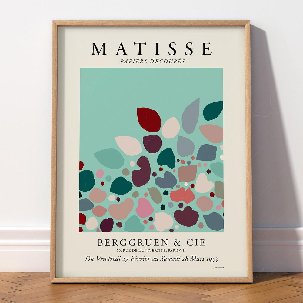 Henri Matisse, Abstract Art, Turquoise Print, Boho Art, Matisse La ...