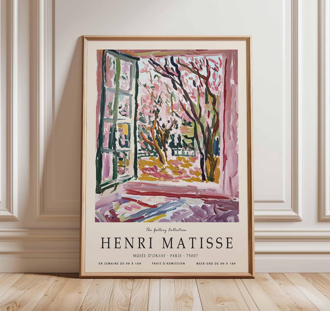 Henri Matisse Abstract Poster, Matisse Decor, Floral Wall Art, Boho ...